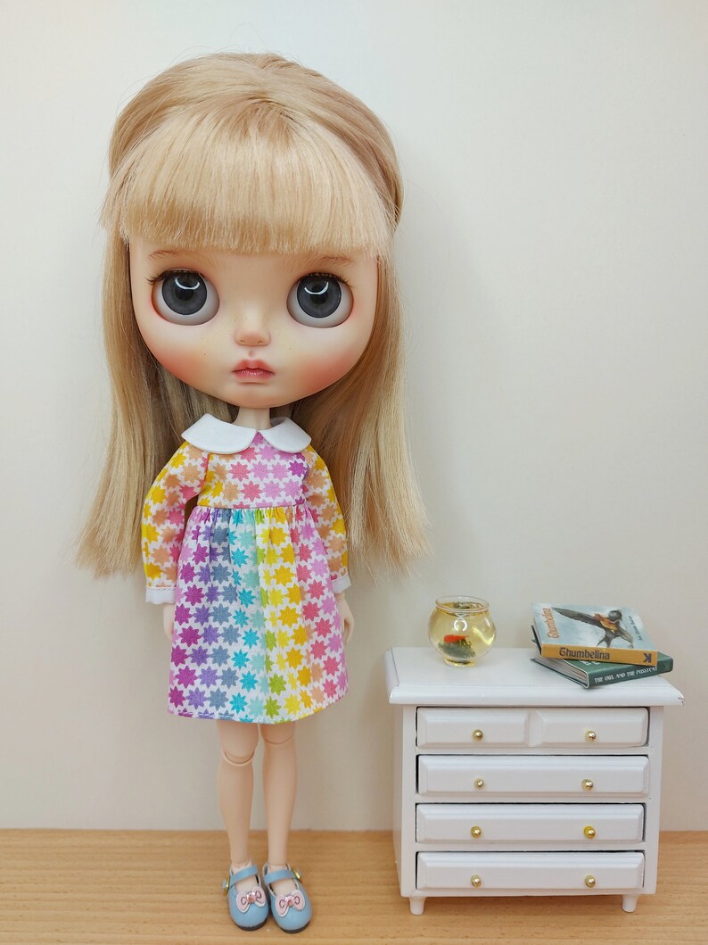 Blythe and Licca Pastel Rainbow Dress OB22 Azone Pure Neemo - Etsy UK