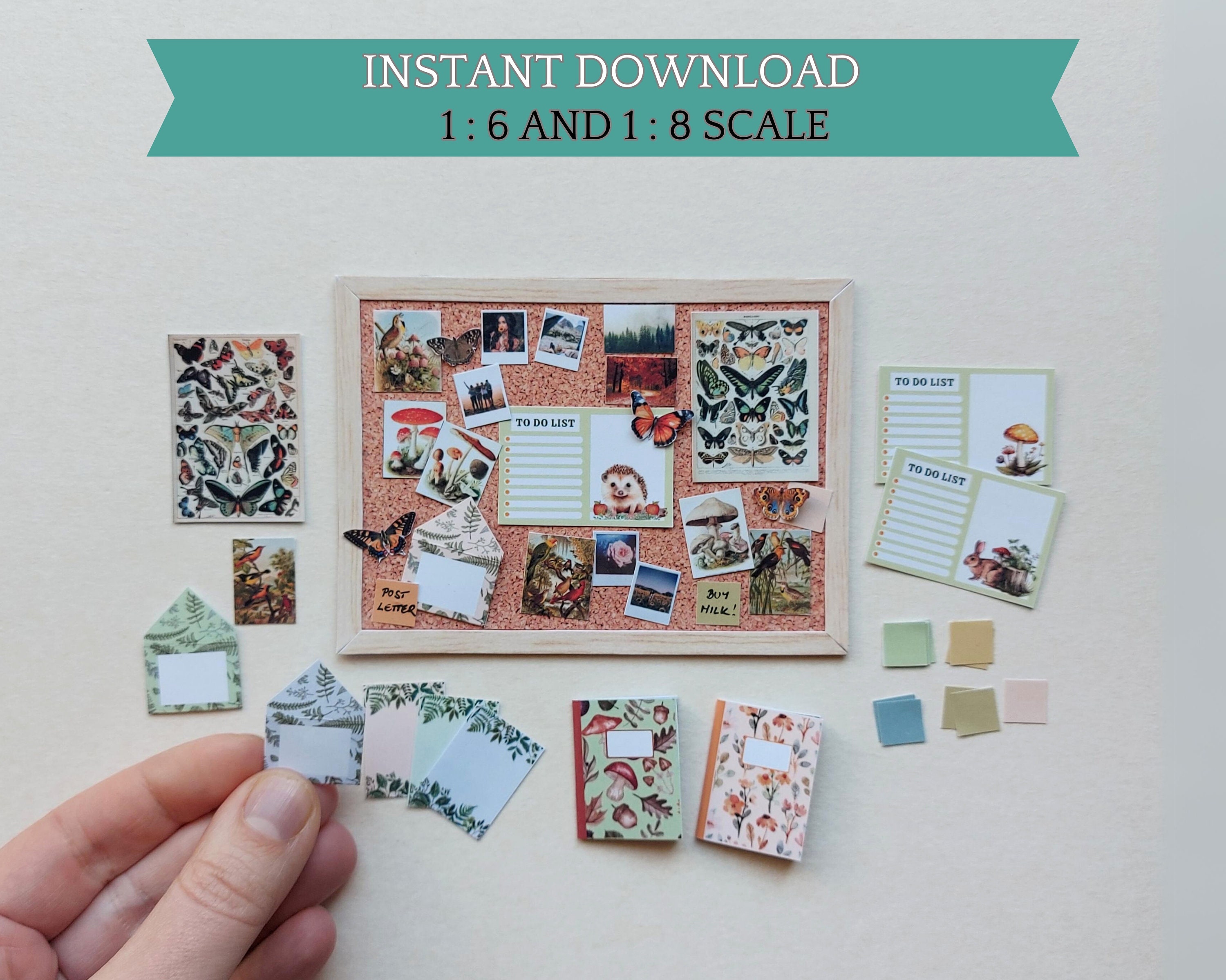 Miniature Printable Bulletin Board, 6th and 8th Scale - Etsy