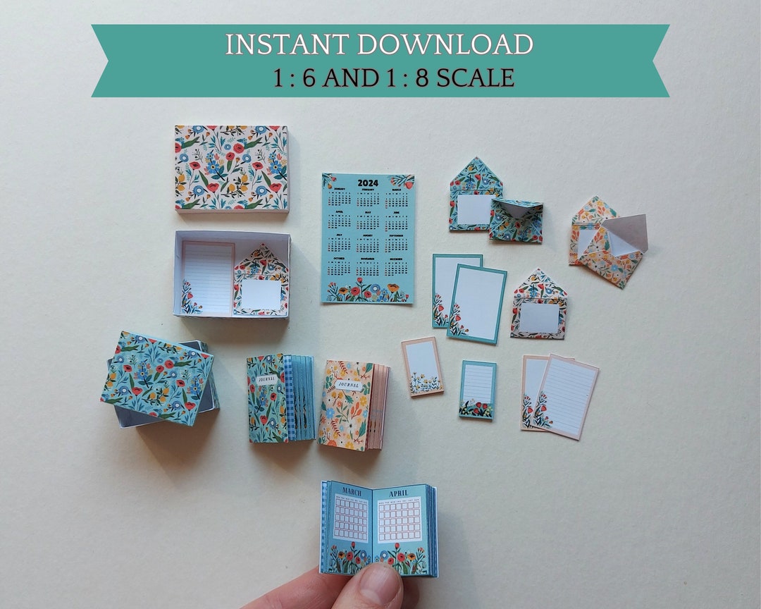 Printable Miniature Stationery Set With Planner, Journals and Writing ...