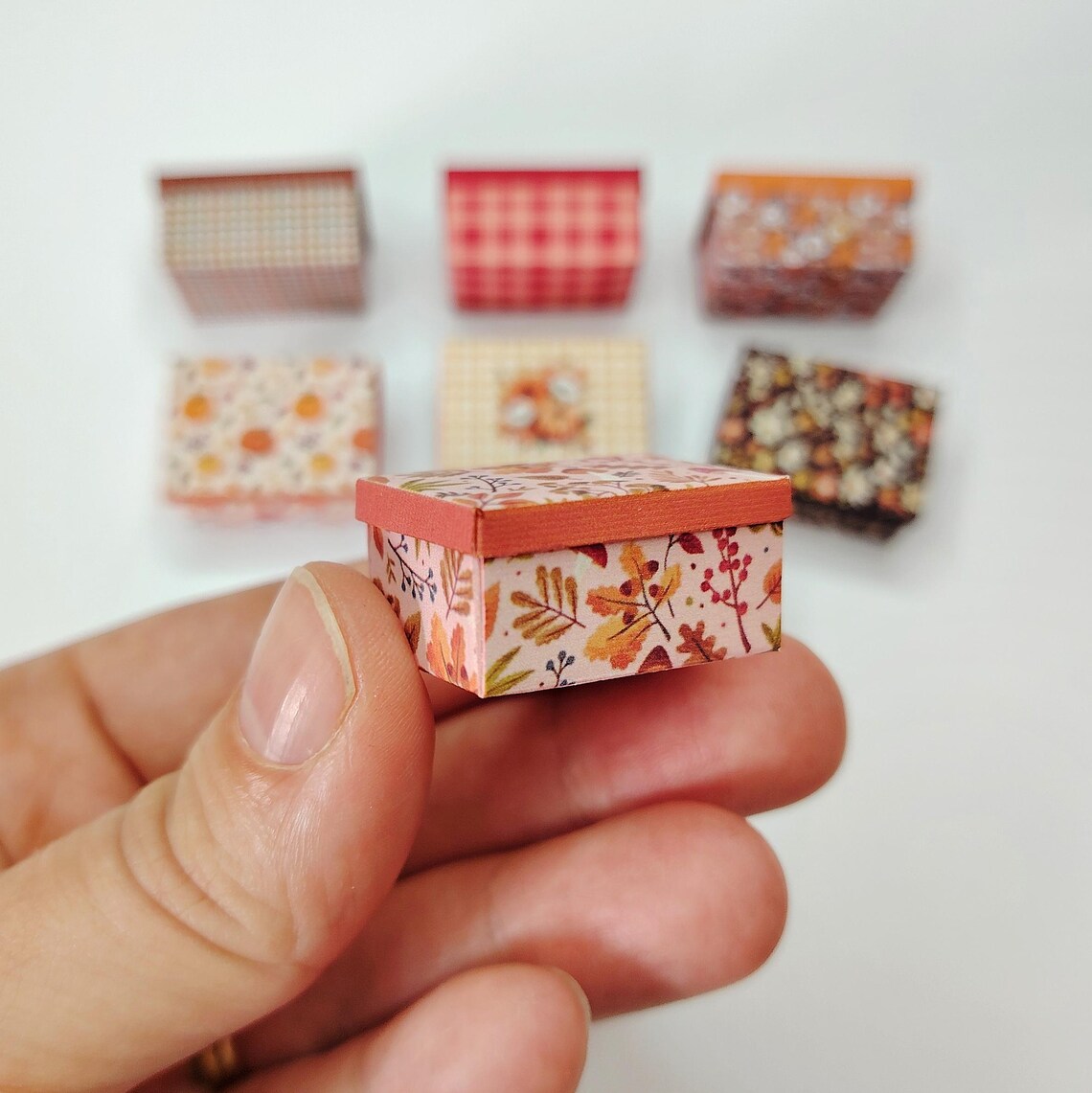 Autumn-themed Printable Dollhouse Miniature Storage Boxes, 12th and 6th ...