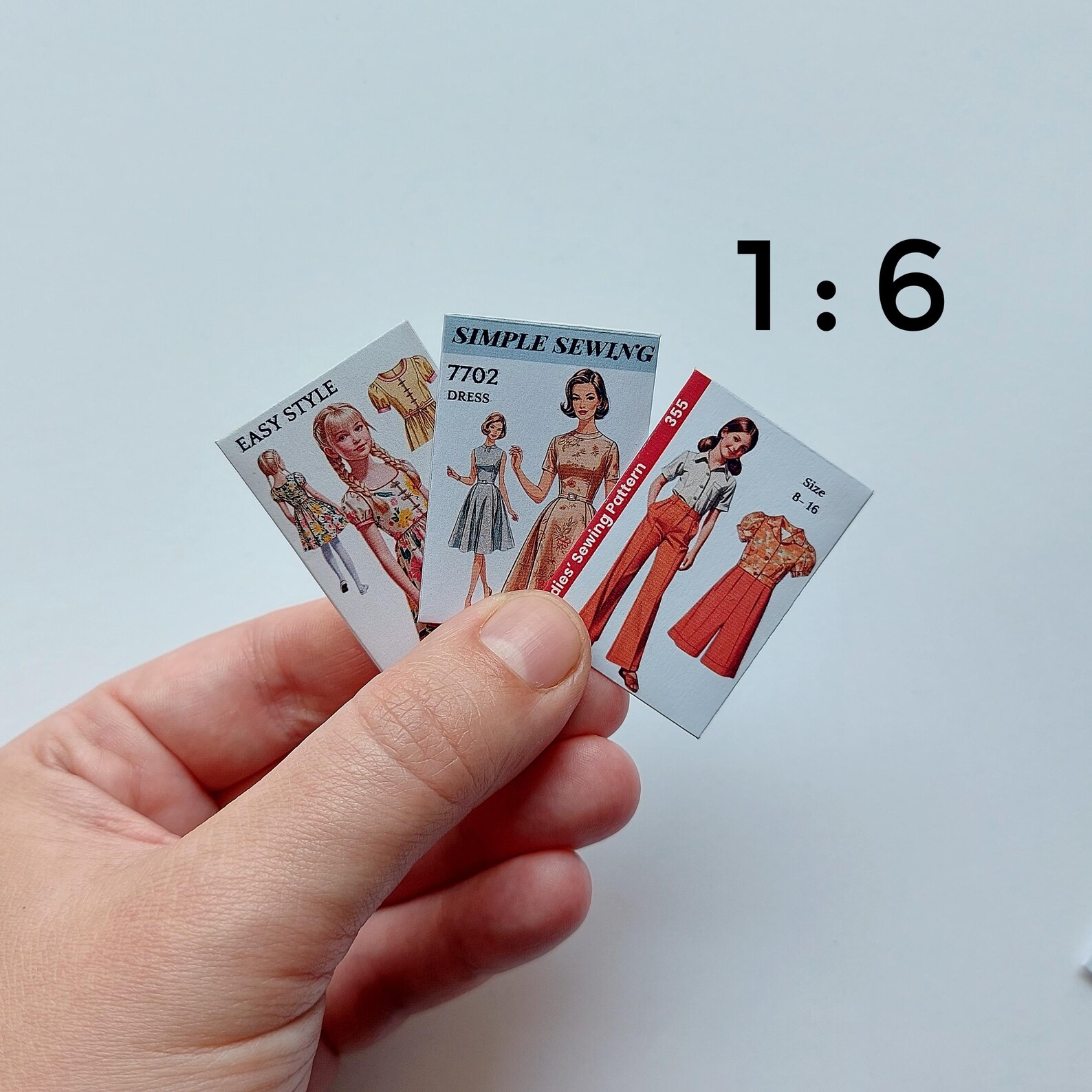 Printable Dollhouse Miniature Sewing Magazines and Pattern Packets ...