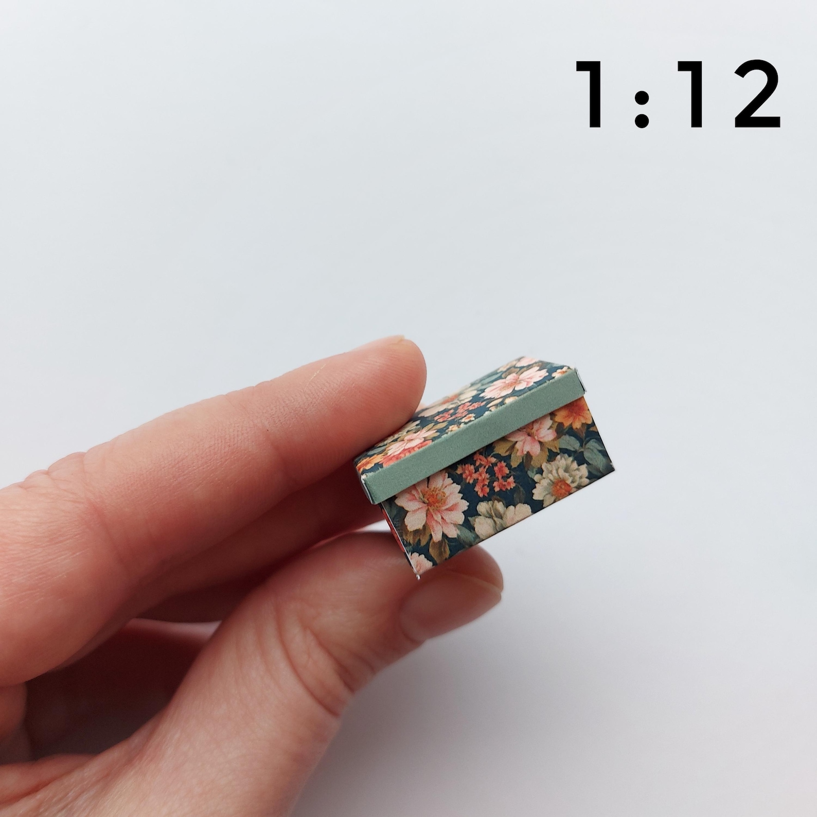 Floral Pattern Printable Dollhouse Miniature Storage Boxes, 12th and ...