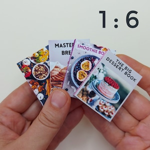 Printable Miniature Cookbook Covers, 12th and 6th Scale Dollhouse - Etsy