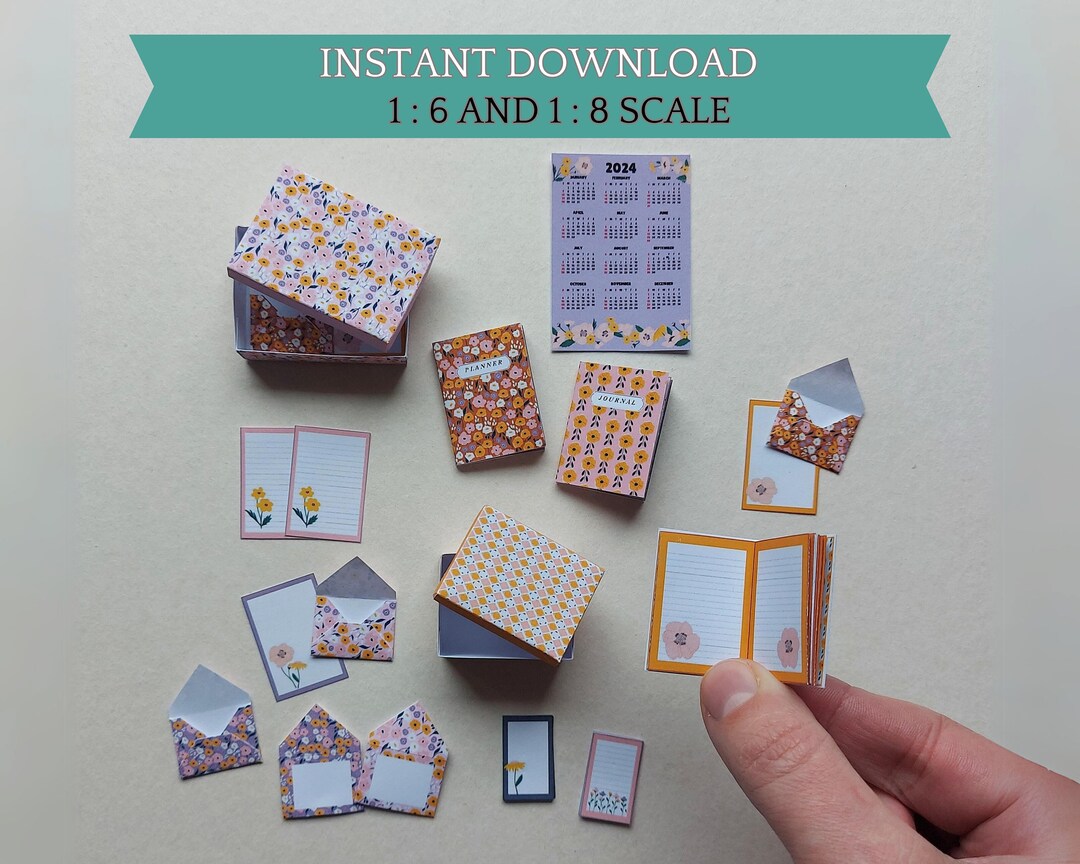 Printable Miniature Stationery Set With Planner, Journals and Writing ...