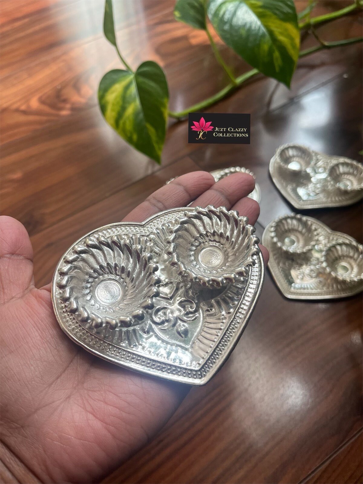 JC German Silver Kumkum Pooja Item - Set of 2 - Etsy