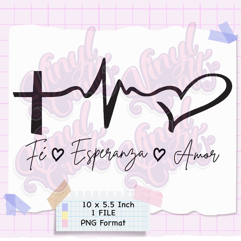 Diseño PNG Fe esperanza y amor / fe esperanza y amor frase / - Etsy España
