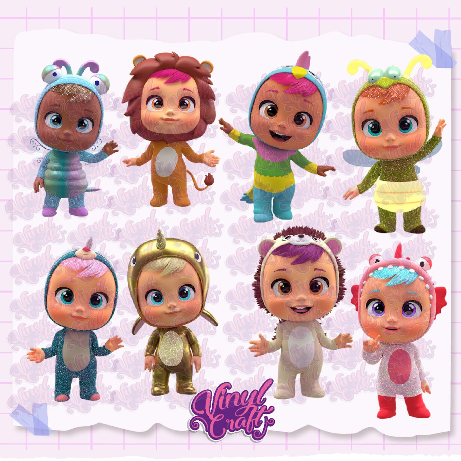 Pack of 30 Images in PNG Format Cry Babies Digital Stickers - Etsy