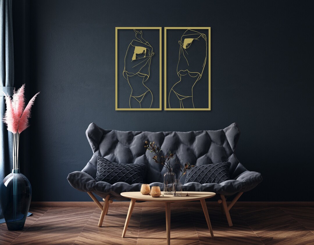 Gold Naked Female Body Metal Wall Art,naked Woman Body Wall Decor Set ...