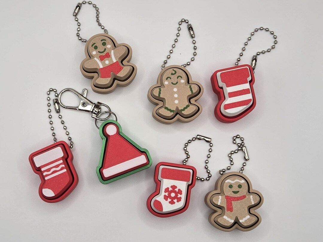 Christmas Clicker Fidget 3 Pack ASMR Gingerbread, Stocking, Santa Hat ...