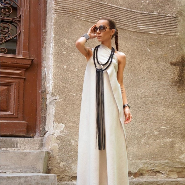 Long Leather Necklace - Etsy