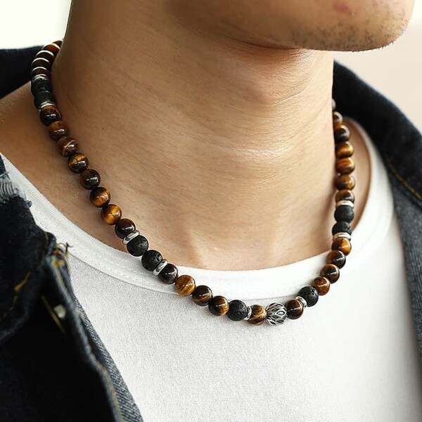 Lava Bead Necklace - Etsy