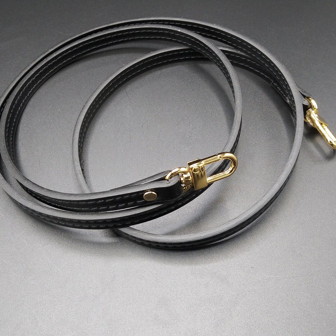 100cm 110cm 120cm Black Leather FIXED SIZE Shoulder Strap for Pochette ...