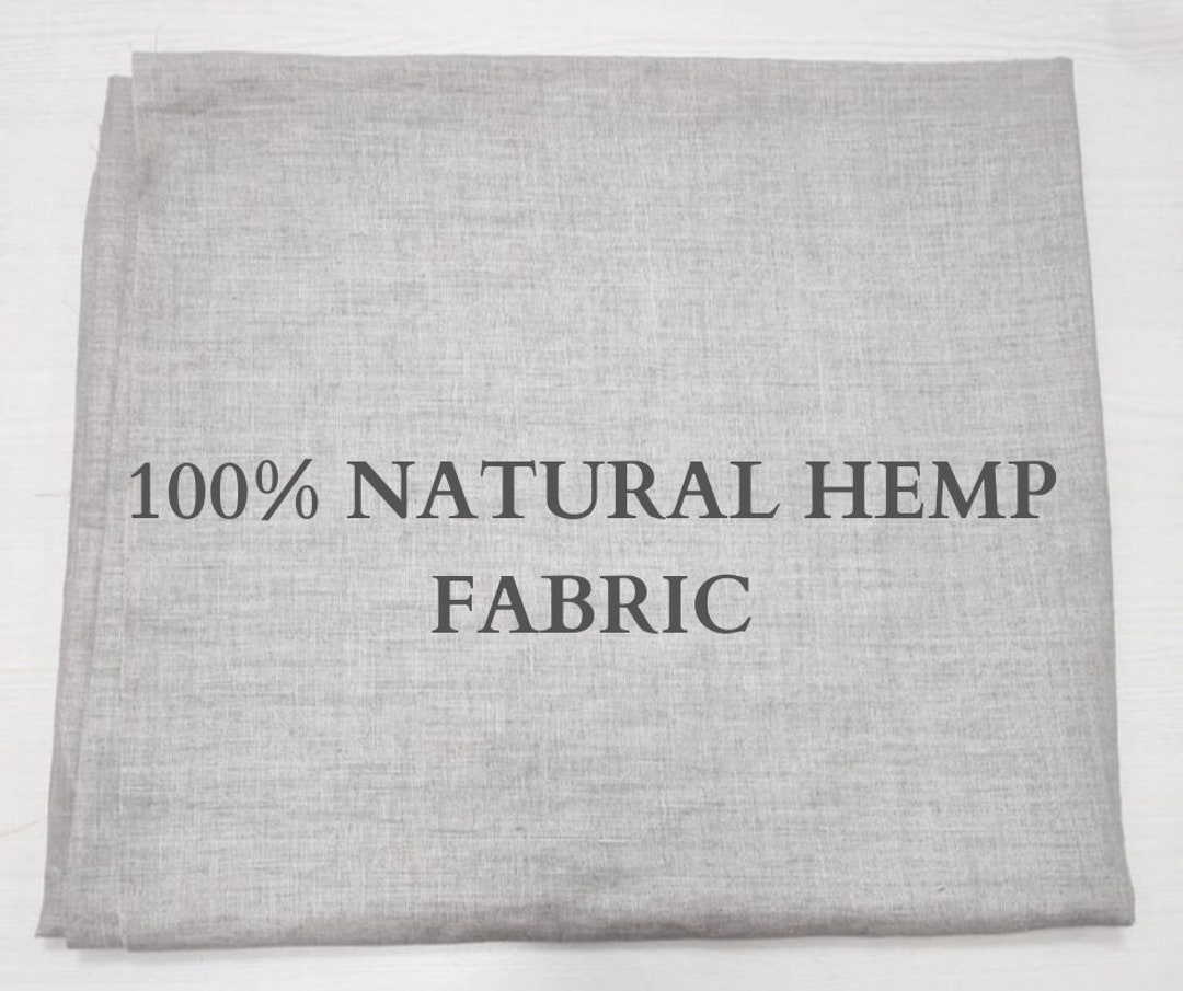100% Pure Hemp Fabric-140 GSM, Natural Color, Sustainable Fabric ...