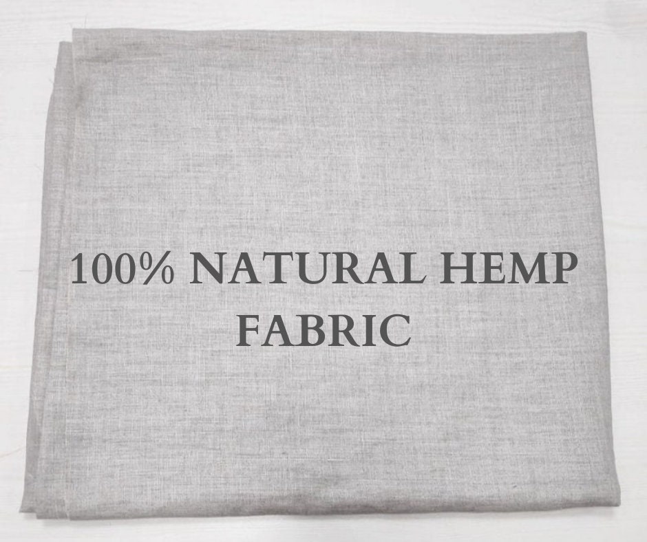 100% Pure Hemp Fabric-140 GSM, Natural Color, Sustainable Fabric ...