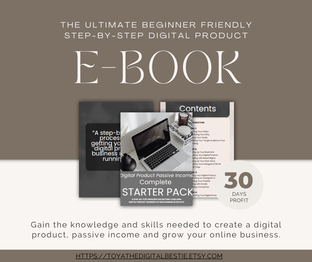 Digital Product E-book Beginner Friendly - Etsy