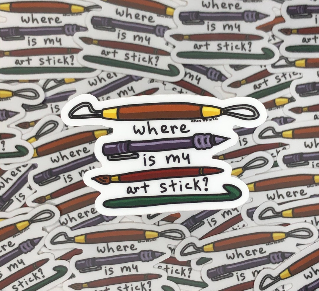 Art Stick Sticker // Waterproof Tools Craft Sewing Crochet Paint Write ...