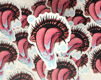 Tongue Sticker - Etsy