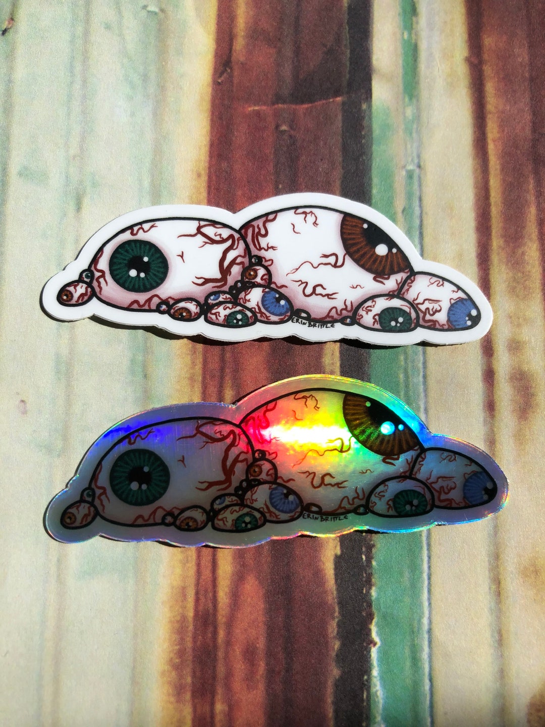 Eye Bubble Sticker // Eyeball Waterproof Bubble Sticker Soap Pile of ...