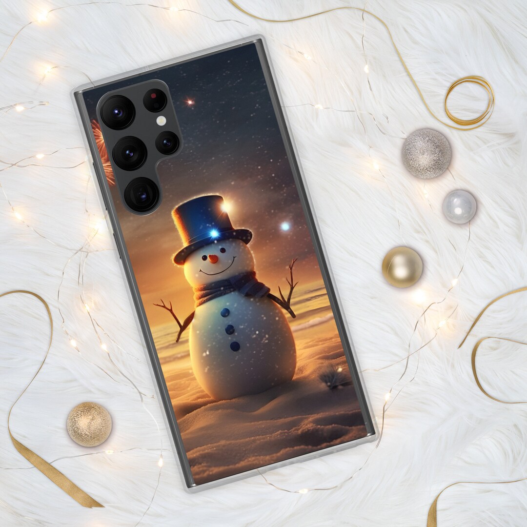 Patriotic Snowman Twlight Beach Phone Case Samsung® Galaxy S10,s10,s10e,s20,s20fe,s20,s20 Ultra ...
