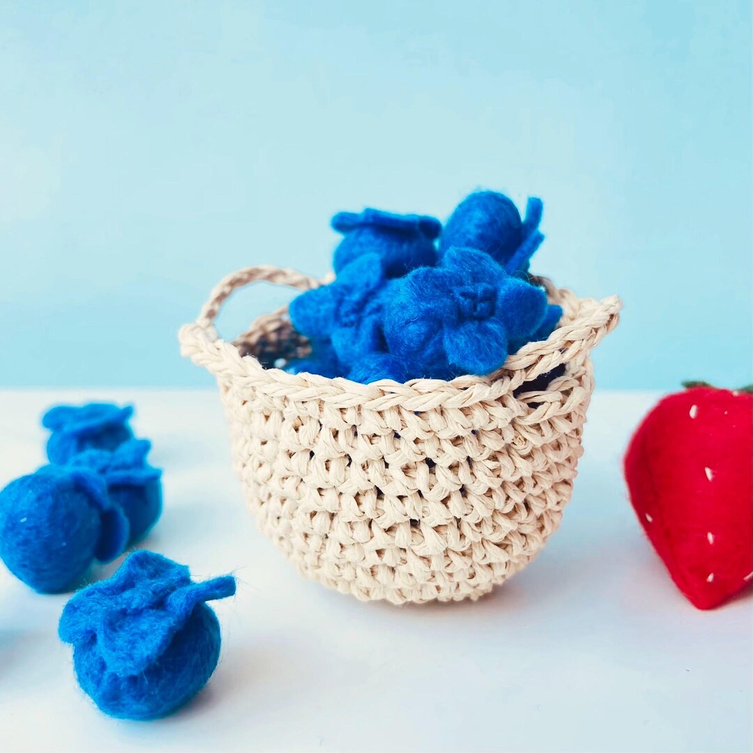Felt Blueberry Play Kitchen Food Pretend Play Toy Fruit Plush Toy Gifts ...