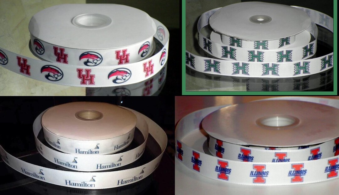 7/8" Collegiate Personalizable Grosgrain Ribbon Houston University ...