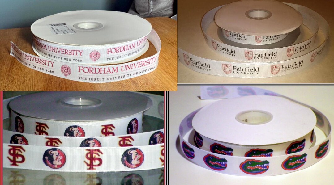 7/8" Collegiate Personalizable Grosgrain Ribbon Fordham University ...