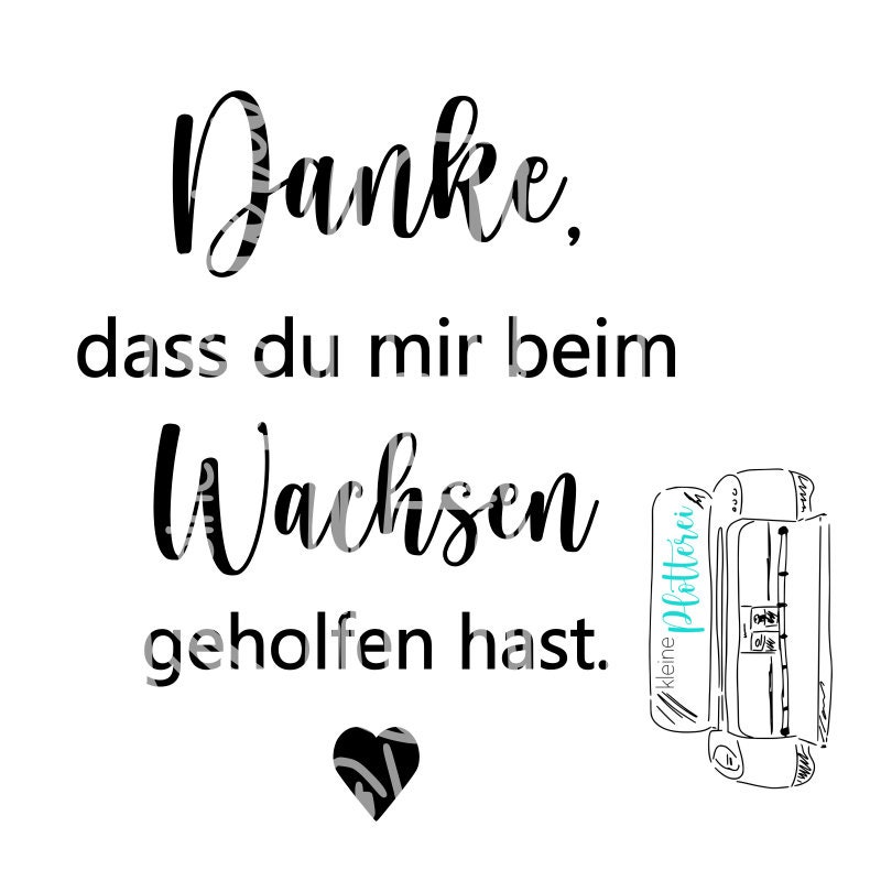 Plotterdatei "Danke, dass du mir beim Wachsen geholfen hast" - Etsy.de