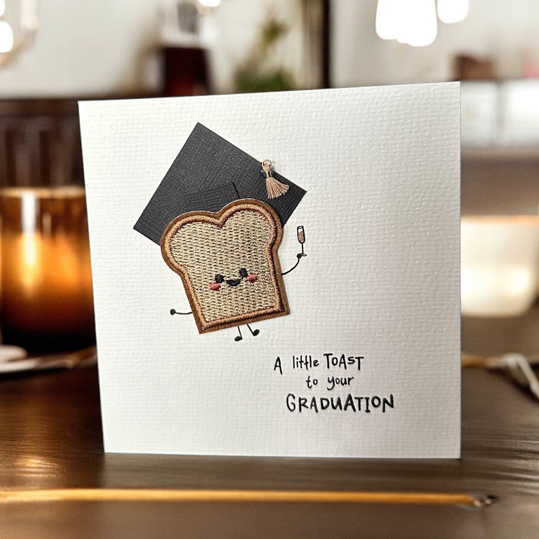 Little Toast Graduation Card Handmade Greeting Card Unique Graduation ...