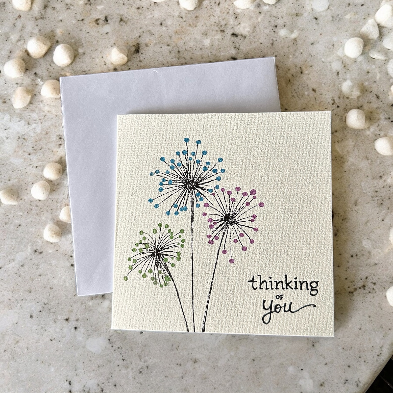 Thinking of You Greeting Card Handmade Hand Lettered All Occasion Card ...