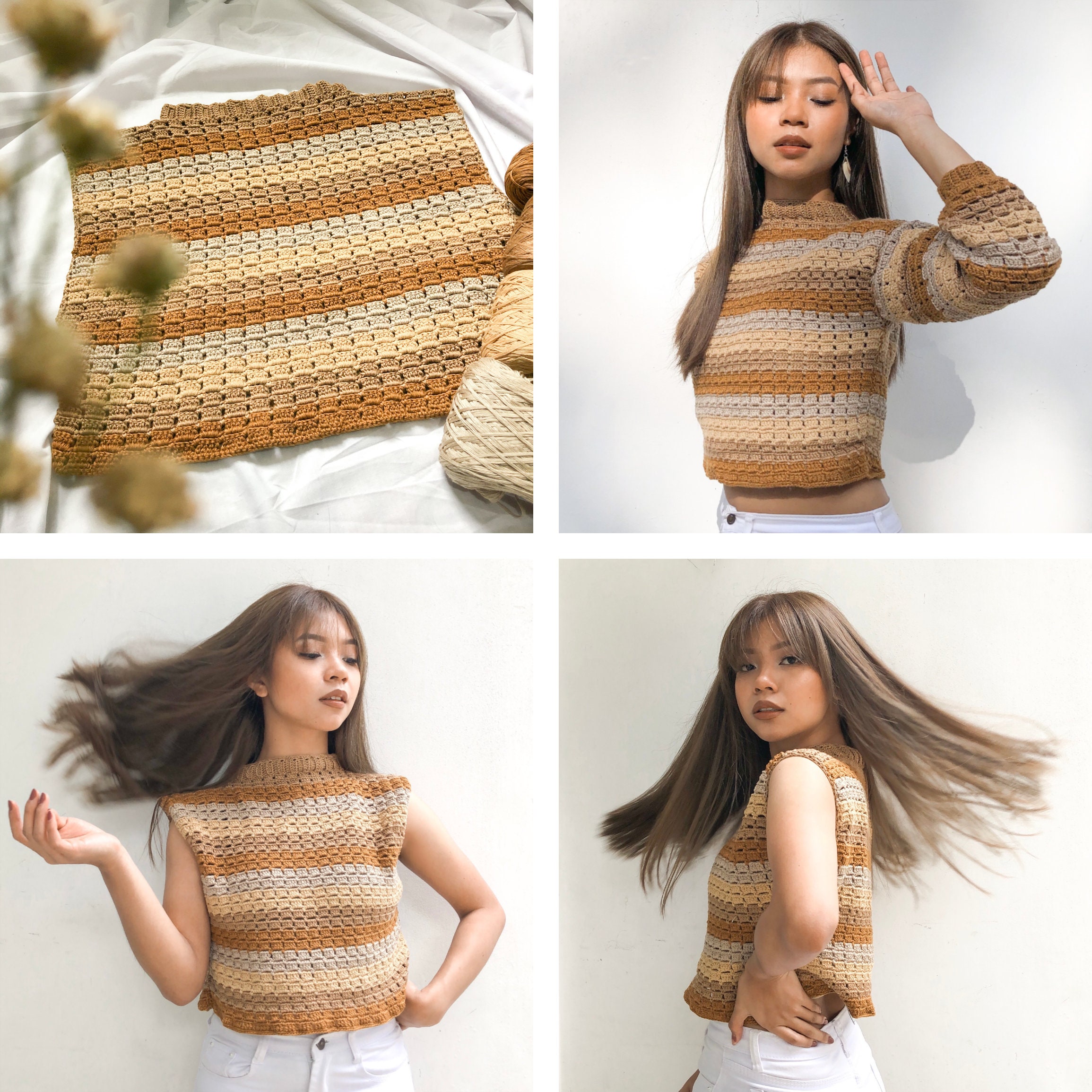 Iris Top Vest and Sweater Crochet Pattern Classic Pattern - Etsy