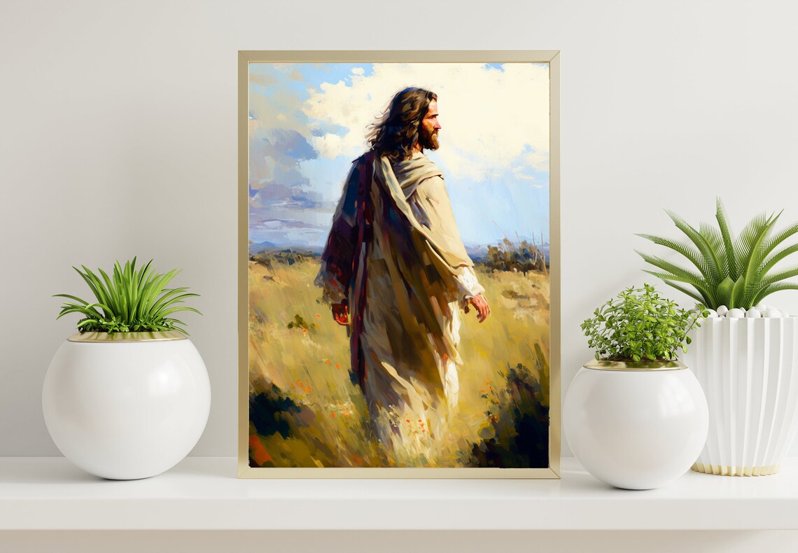 Jesus Christ Walking Come Follow Me Jesus Portrait - Etsy