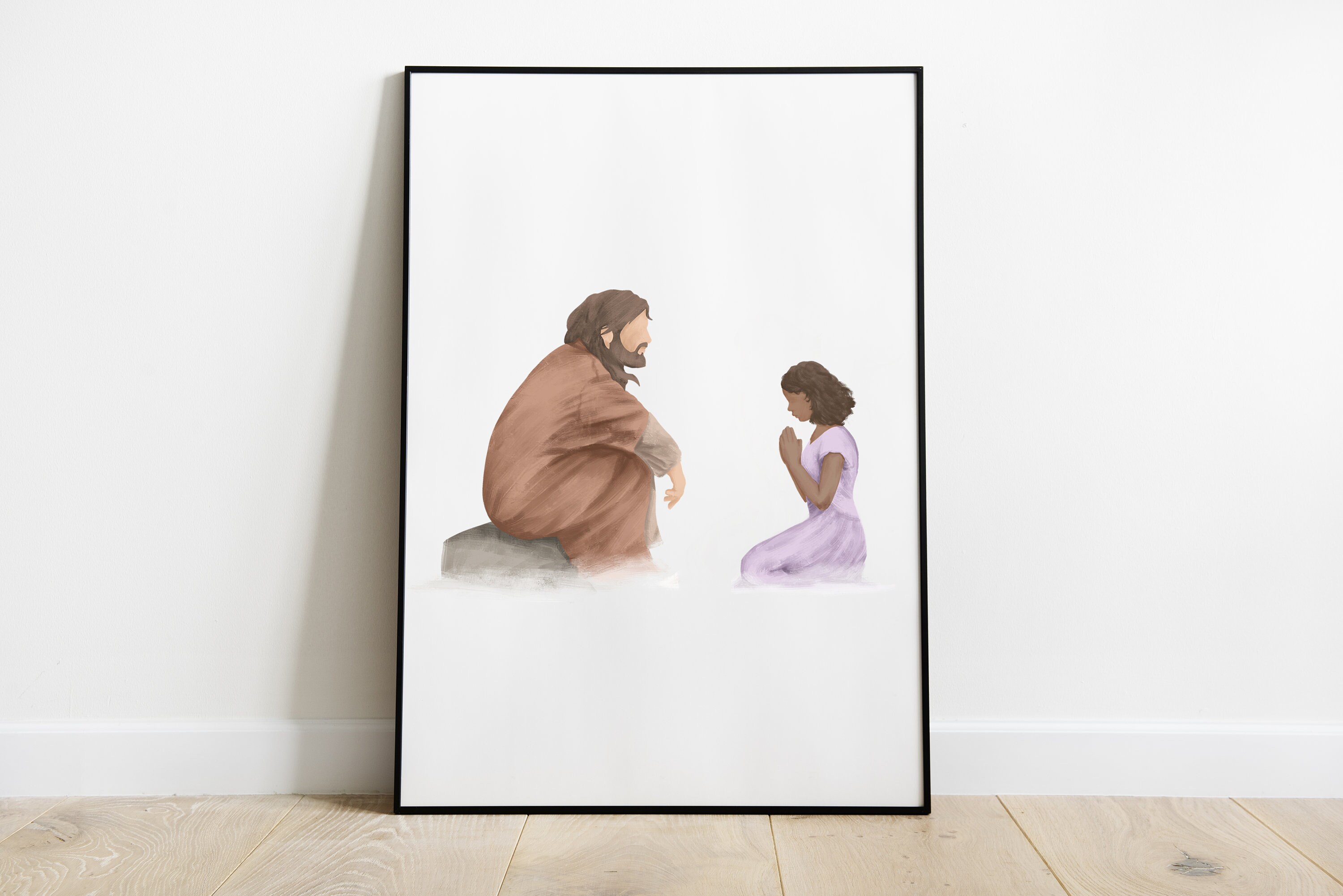 Jesus Listening Jesus Christ Portrait Jesus Watercolor - Etsy