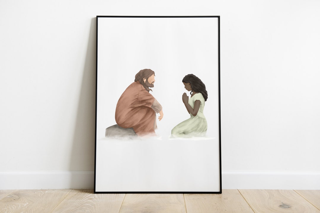 Jesus Christ Listening - Watercolor Christ Wall Decor - Religious Art ...