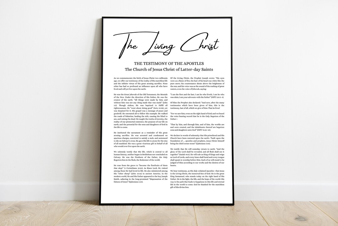 The Living Christ, Testimony of Jesus | Wall Art, Christian Art ...