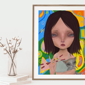 EMMA CHAMBERLAIN Illustrated Portrait Printable Poster Emma Chamberlain ...
