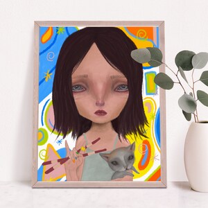 EMMA CHAMBERLAIN Illustrated Portrait Printable Poster Emma Chamberlain ...