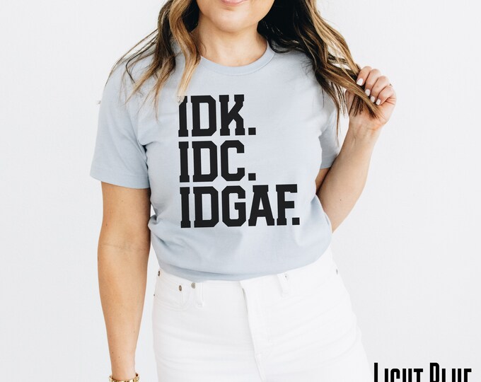 IDK. IDC. IDGAF. Removable Patch - Etsy