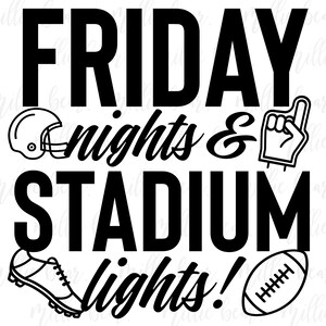 Friday Night PNG Stadium Lights PNG Instant Download Football Tshirt ...