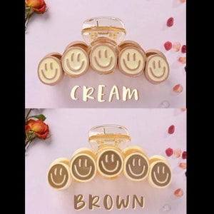 Smiley Face Hair Clip, Retro Hair Barette, Happy Face Hair Claw, Summer ...