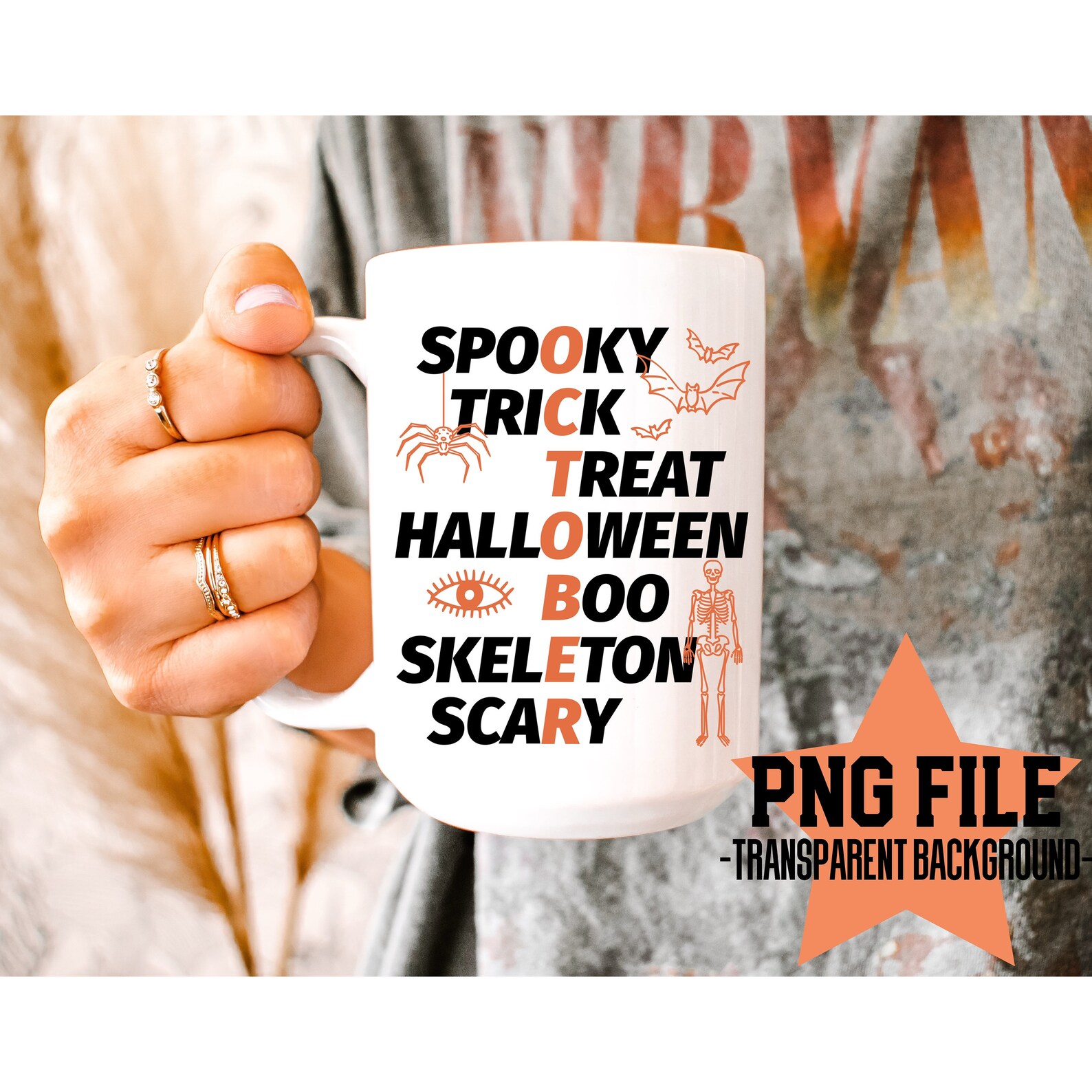 October PNG Halloween PNG Spooky Halloween Clipart - Etsy