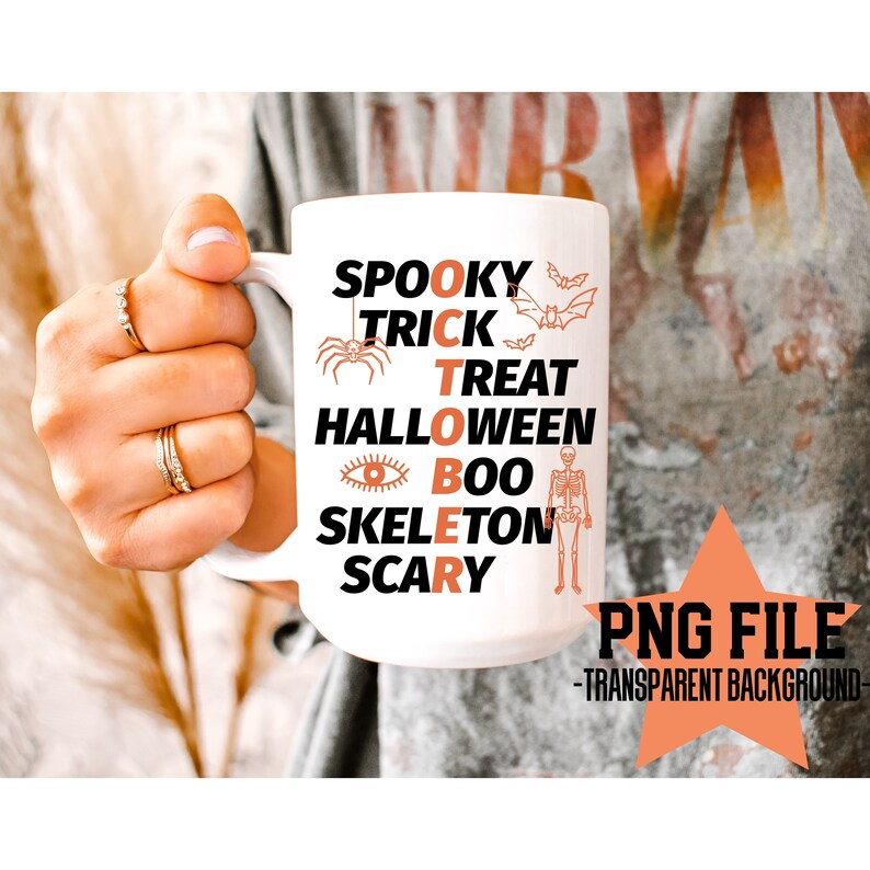 October PNG Halloween PNG Spooky Halloween Clipart - Etsy