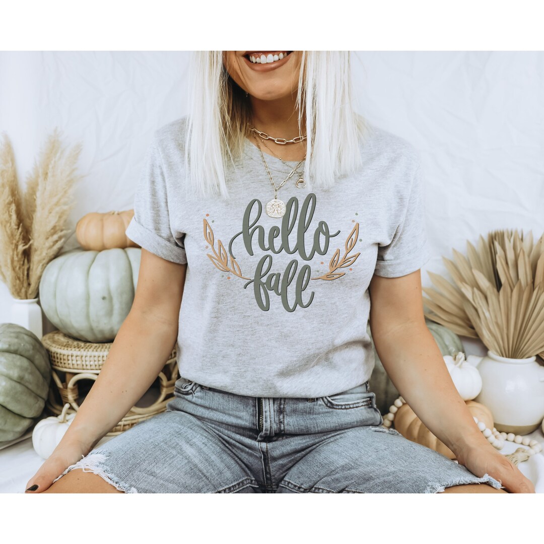 Hello Fall Shirt, Hello Fall, Autumn Shirt ,fall Shirt, Pumpkin Spice ...
