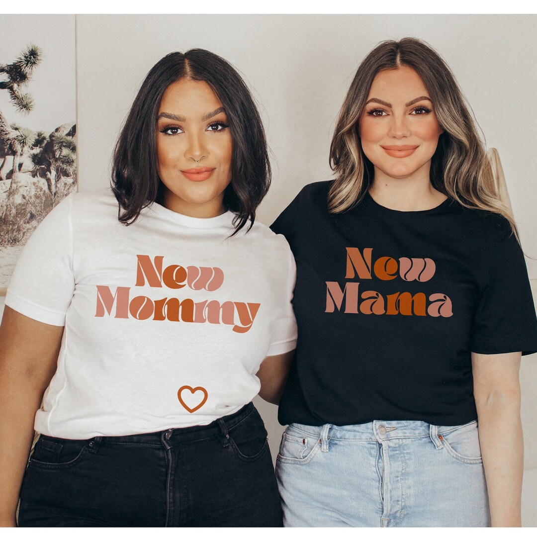Mama And Mommy Shirt 2 Lesbian Moms Tshirt Two Moms Pregnancy