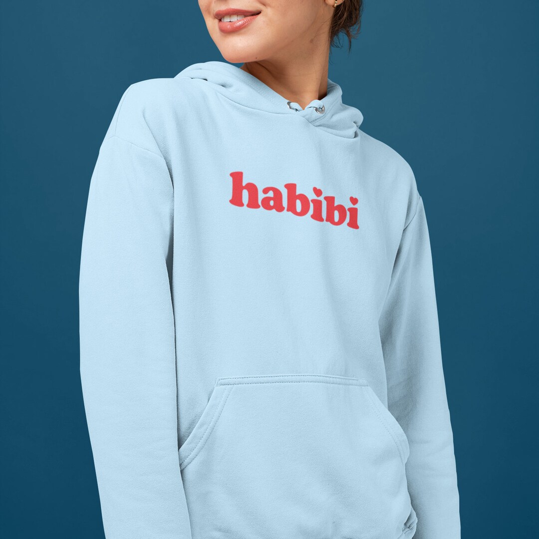 Habibi Two Hearts Hoodie, Arab, Middle East, Unisex, Muslim, Gift ...