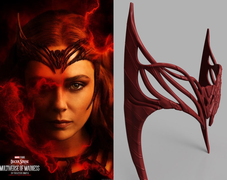 Scarlet Witch Updated Crown Headpiece Multiverse of Madness | Etsy ...