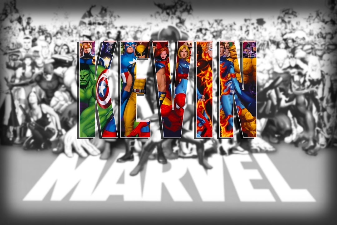 MARVEL NAME Customized Name Wall Art, Custom Name Art, Digital Name ...