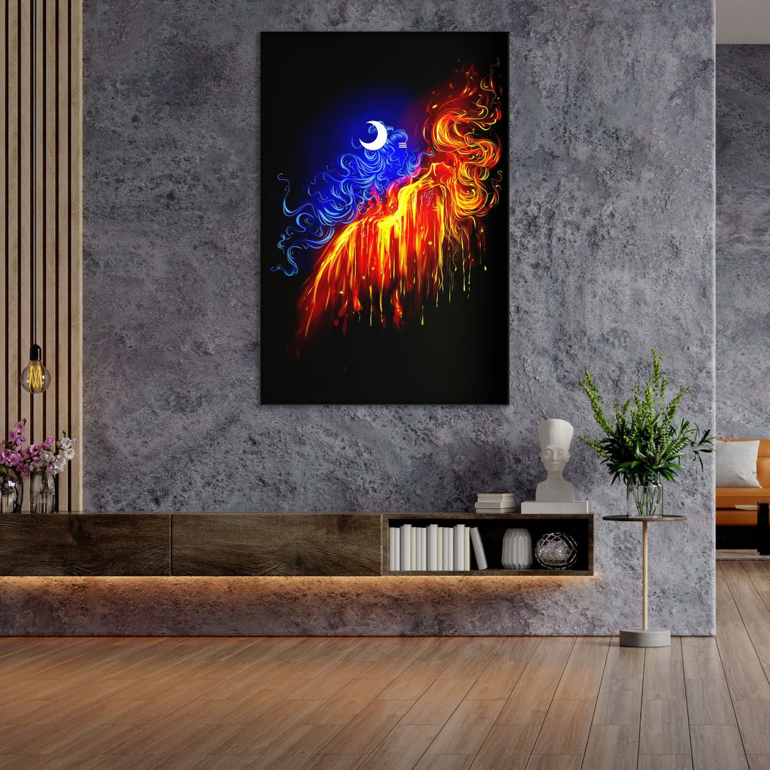 Shiva and Sati Canvas Print – Hindu God Digital Painting - Etsy
