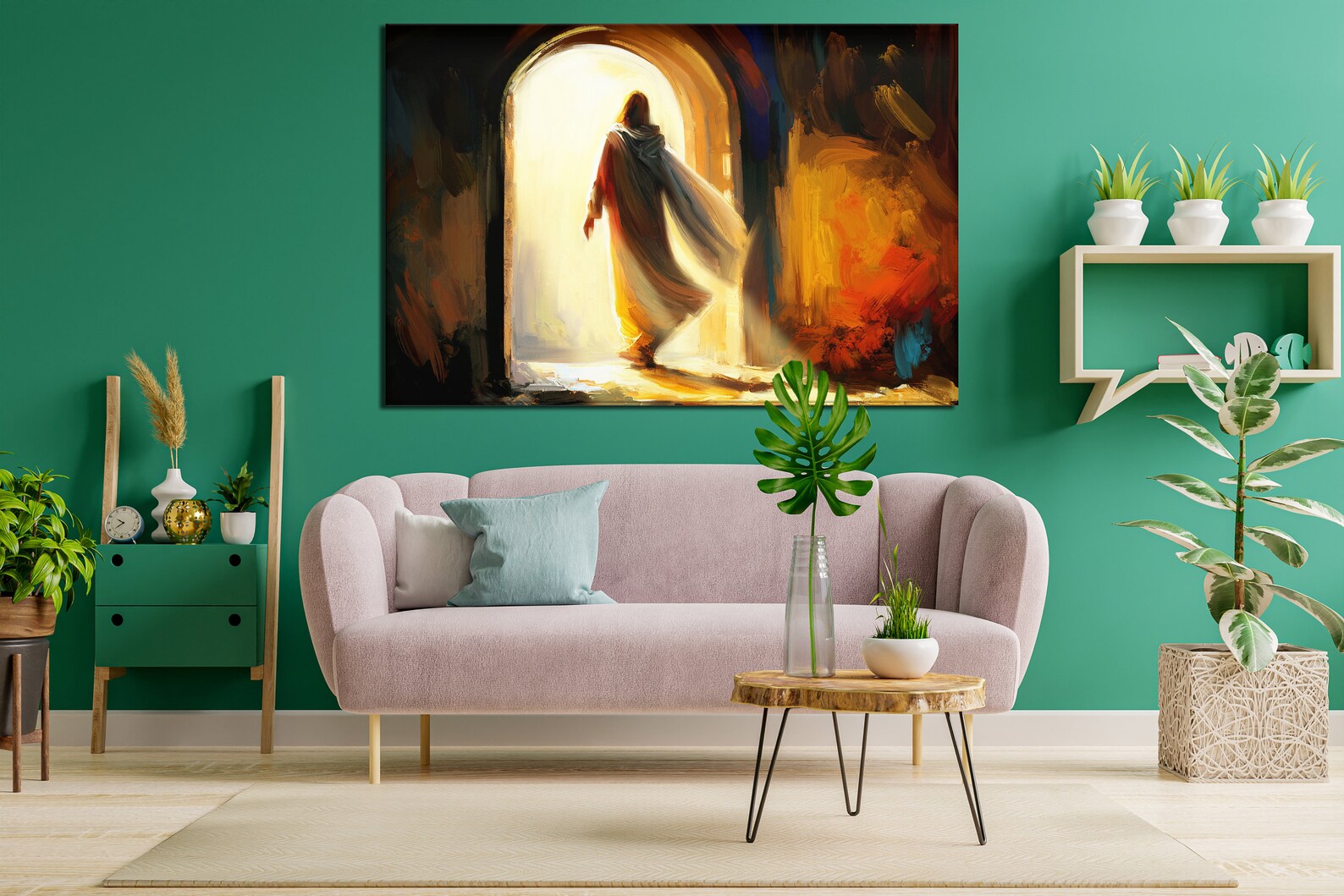 Jesus Christ Painting of Resurrection on Premium Canvas Created ...