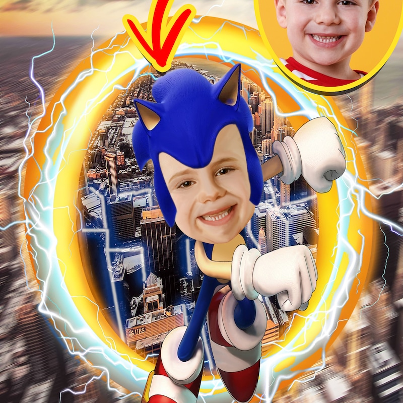 Sonic la pulga - Etsy France
