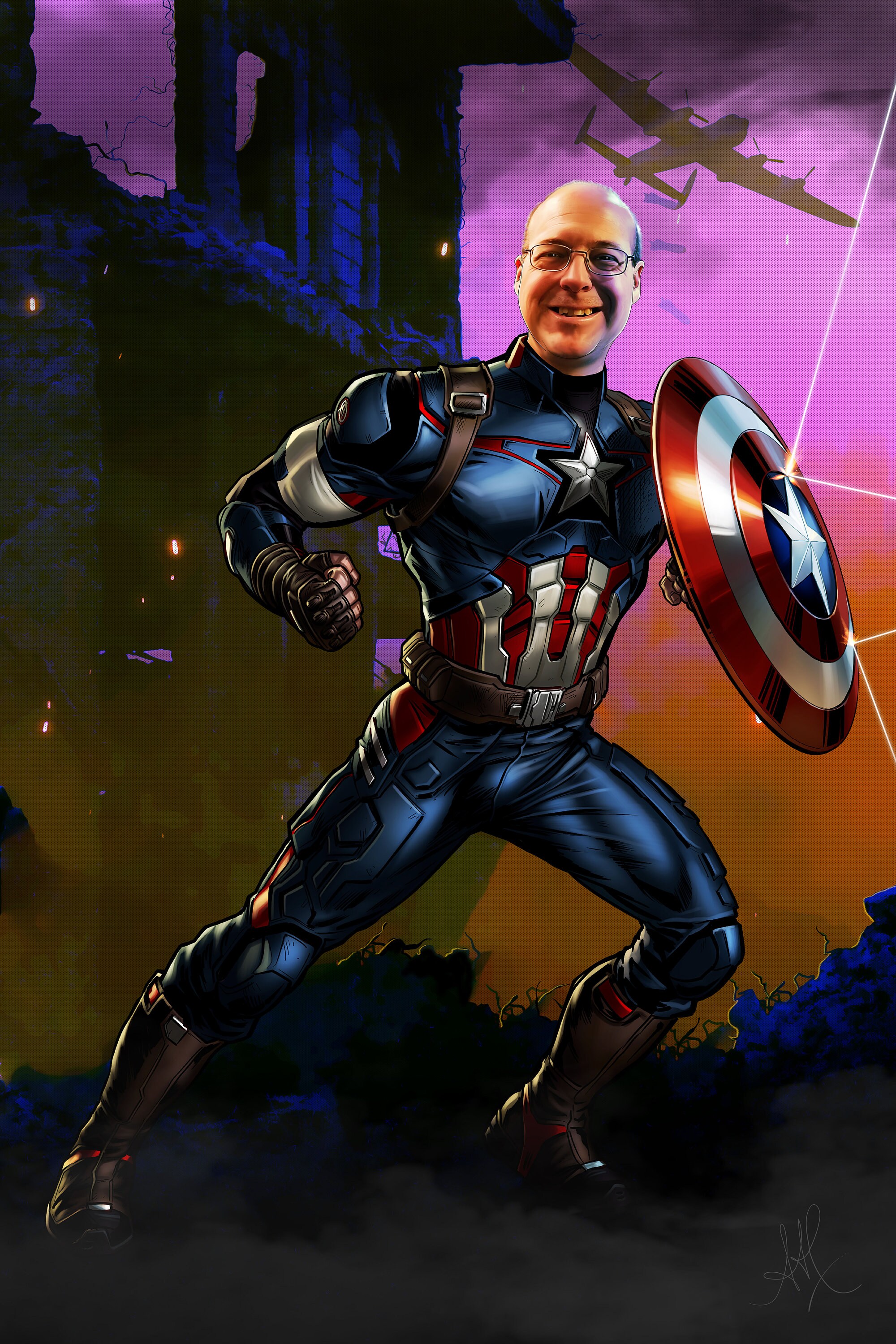 Superhero Portrait From Your Photo, Custom Family Superhero Portrait ...